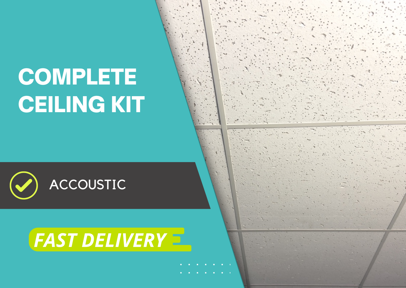 Full suspended Ceiling system Grid and tiles -ND Fissured 600m tiles a